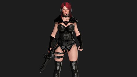 3d Model Aaa 3d Realistic Character Sexy Sniper Human Rig Game Ready