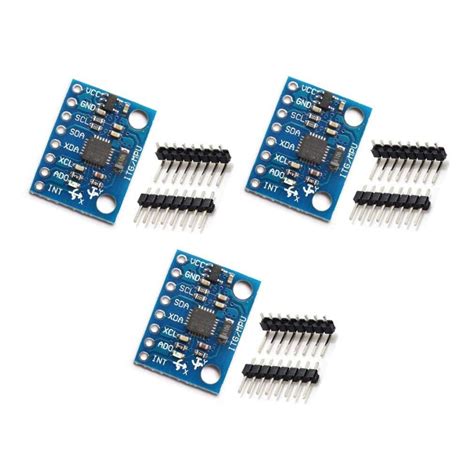 Hiletgo 3pcs Gy 521 Mpu 6050 Mpu6050 3 Axis Accelerometer Gyroscope Module 6 Dof 6 Axis