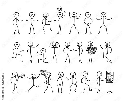 Stick Figure Poses 11 600 Stick Figure Poses Stock Illustrations