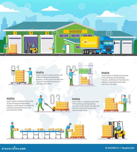 Logistic Warehouse Building For Storage Goods And Distribution Cargo
