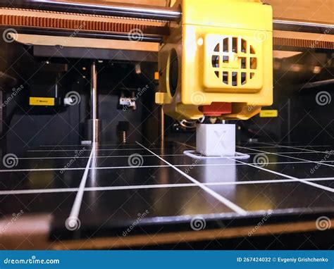 Printer 3d Device With Numerically Controlled Machinecreates Models A Figure Of Polymer Plastic