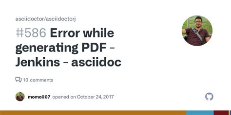 Error While Generating Pdf Jenkins Asciidoc · Issue 586 · Asciidoctorasciidoctorj · Github