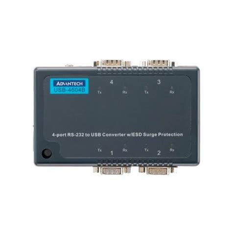 Advantech 4 Port Rs 232 Db9 Serial To Usb Converter Impulse Embedded
