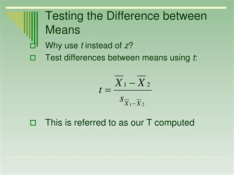 Ppt Chapter 7 Testing Differences Between Means Powerpoint