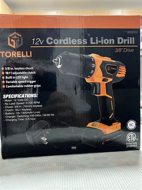 Torelli Tools 12v Cordless Li Ion Drill 3 8” Drive Model Inv00707 Ebay