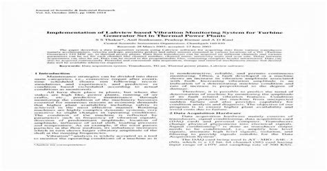 Pdf Implementation Of Labview Based Vibration Monitoring System Nopr