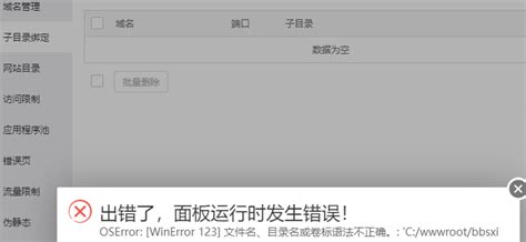 已完成如何解决 报错OSError WinError 文件名目录 Windows面板 宝塔面板论坛