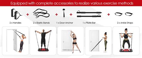 Push Up Board Set Folding Push Up Stand With Elastic String Pilate Bar