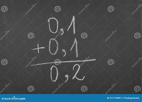 Десятичные цифры по математике Стоковое Изображение изображение насчитывающей почерк
