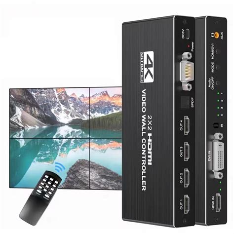 K HDMI Video Adapeter X HDMI DVI Video Wall Processor Multi Video Screen Processor Splicer