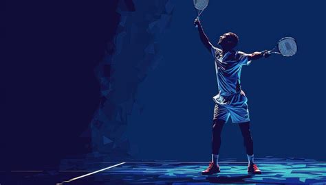 Black Silhouette Of Badminton Player On Plain Background With Various Pose Generate Ai Premium
