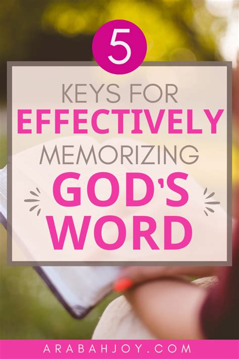 Tips For Memorizing Scripture B Arabah