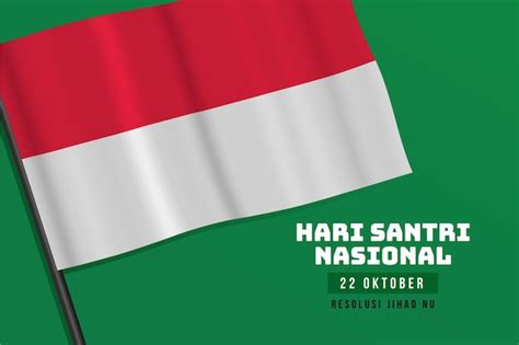Free Vector Santri Realistic Background With Flag