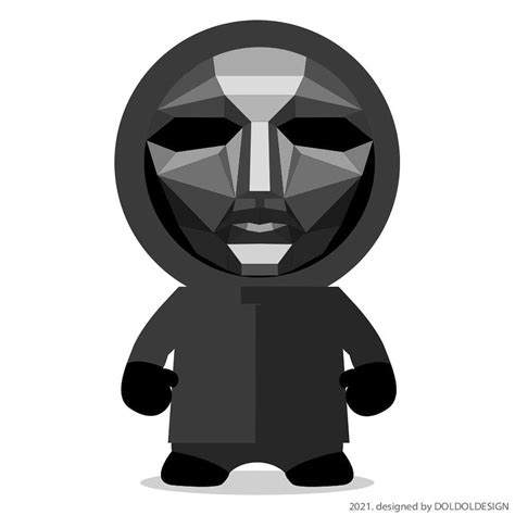 오징어게임 프론트맨 Squid Game Frontman Character Design 캐릭터 일러스트 오징어 돌
