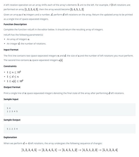 Arrays Left Rotation Kickstart Coding