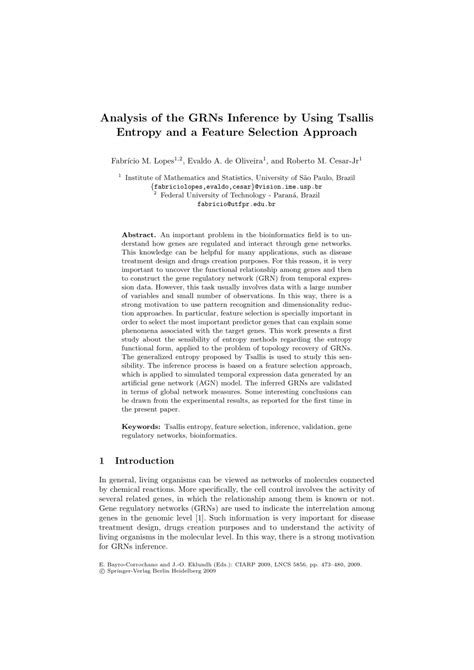 Pdf Analysis Of The Grns Inference By Using Tsallis Entropy And A