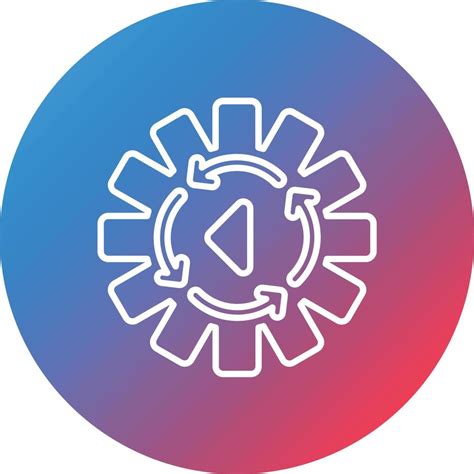Process Simulation Line Gradient Circle Background Icon 16857159 Vector
