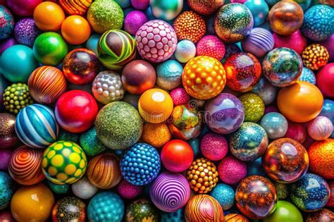 Stunning Aerial Perspective Of Colorful Interlocking Spheres A Vibrant