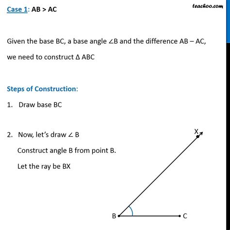Construction 11 5 Construct Triangle Given Difference Of Other Two