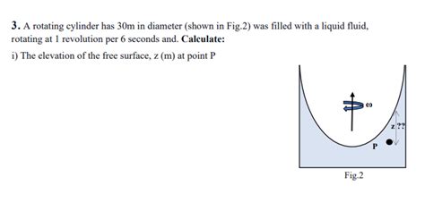 Solved 3 A Rotating Cylinder Has 30 M In Diameter Shown In