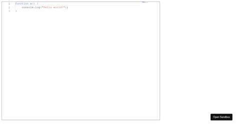 Monaco Editor Codesandbox