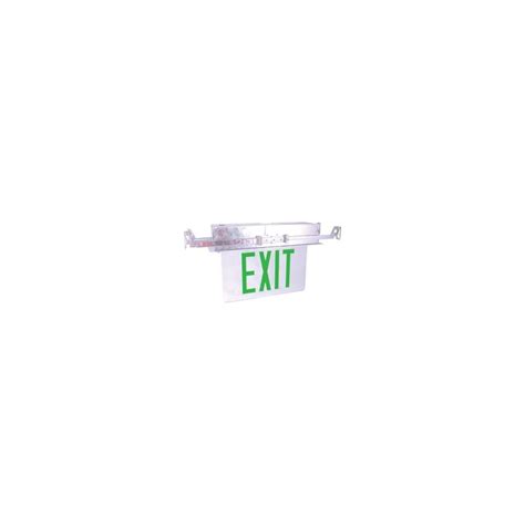 Recessed Ceiling Mount Edge Lit Exit Sign Green LED Ubuy India