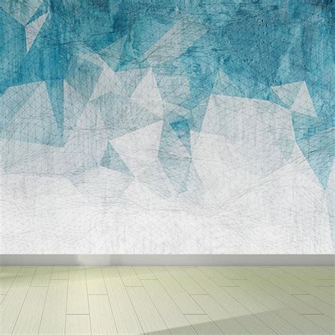 Geometric Mural Wallpaper Modern Non Woven Texture Wall Covering In