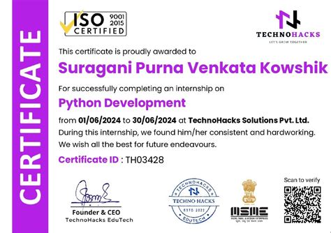 Koushik Suragani On Linkedin Python Internship Python