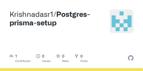 Github Krishnadasr1postgres Prisma Setup