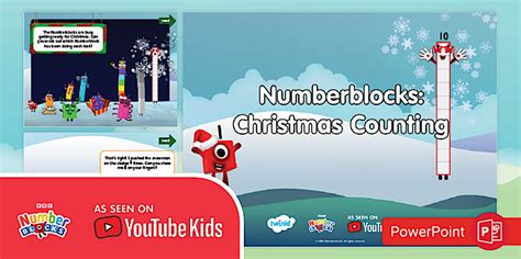 Numberblocks Christmas Counting Powerpoint Twinkl