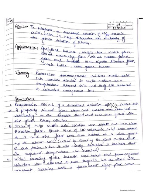 Titration Experiment Pdf