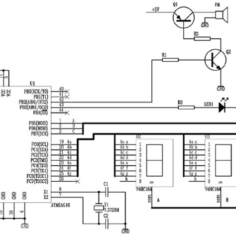 Schematic Diagram Of The Single Chip Microcontroller Circuit The Sound Download Scientific
