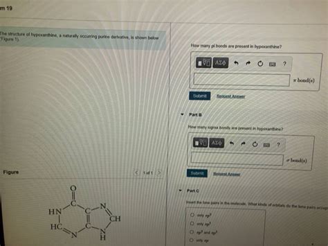 Solved The Structure Of Hypoxanthine A Naturally Occurring Purine