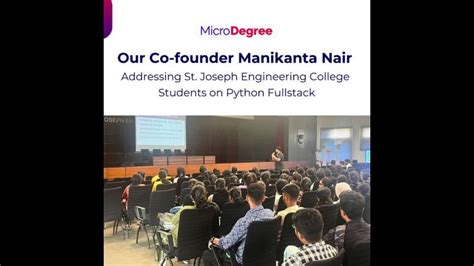 Microdegree On Linkedin Addressing Stjoseph Engineering College