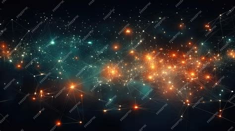 Premium Ai Image Futuristic Network Background With Interconnected Particles