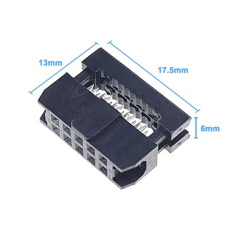 2x5 Pin Idc Konnektör 10 Pin Kablo Soketi 2 54mm 180 Derece Dişi Header Devre Pcb Bağlantı Parçası
