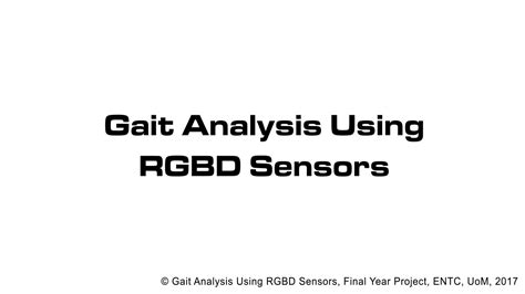 Gait Analysis Using Rgbd Sensors Youtube