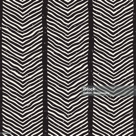 간단한 잉크 기하학적 패턴 흑백 흑백 스트로크 배경입니다 디자인에 맞게 손으로 그린 잉크 텍스처 거친에 대한 스톡 벡터 아트 및