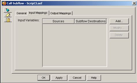 Input Mappings Tab Call Subflow Step Contact Center Express Cisco