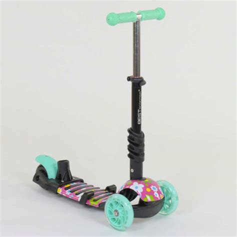 Детский самокат - трансформер 5 в 1 с подсветкой Best Scooter Божья ...