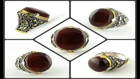 انواع العقيق اليماني مع افضل خواتم صناعة يدوية يمانية بتشكيلات جميلة من