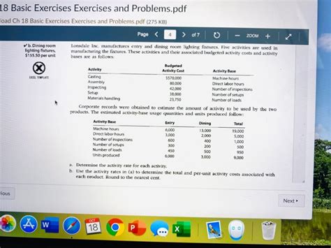 Solved 18 Basic Exercises Exercises And Problems Pdf Load Ch Chegg Com