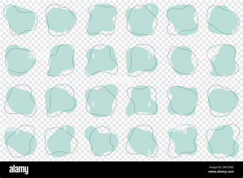 Blob Shape Organic Set Of Irregular Round Blot Form Graphic Element