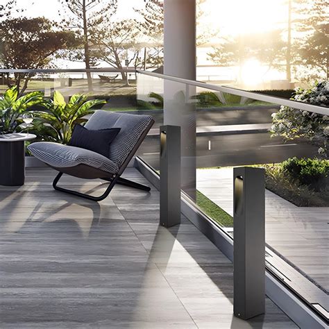 Waterproof Rectangular Led Outdoor Post And Column Lights Minimalist Modern Bollard Lighting For