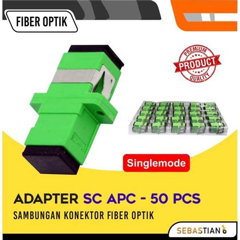 Jual Adapter SC APC Fiber Optic Connector Adaptor SC APC Fiber Optik 50pcs Shopee Indonesia