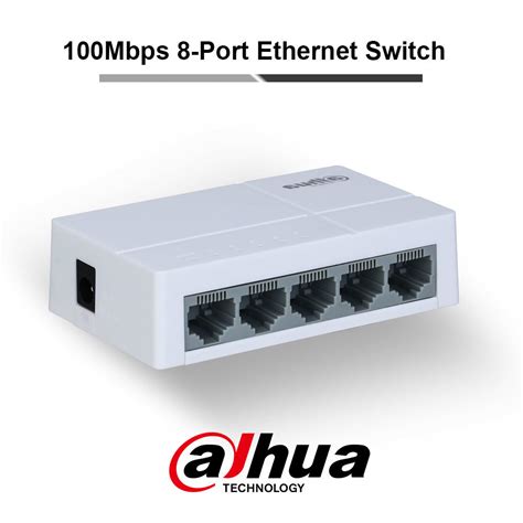 Dahua 5 Port 10 100mbps Fast Ethernet Switch Desktop Network Splitter Fanless Plug And Play