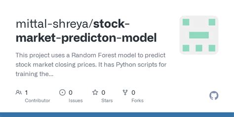 Github Mittal Shreyastock Market Predicton Model This Project Uses A Random Forest Model To