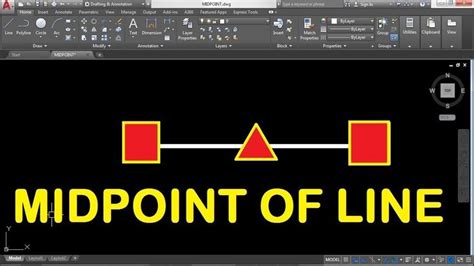 How To Find The Midpoint Of A Line In AUTOCAD Autocad Midpoint Line