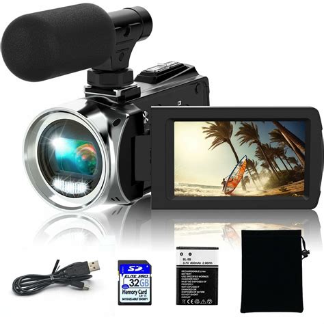 Camcorder 4k 48mp Vlogging Recorder Hd Video Camera 3inch Lcd Screen