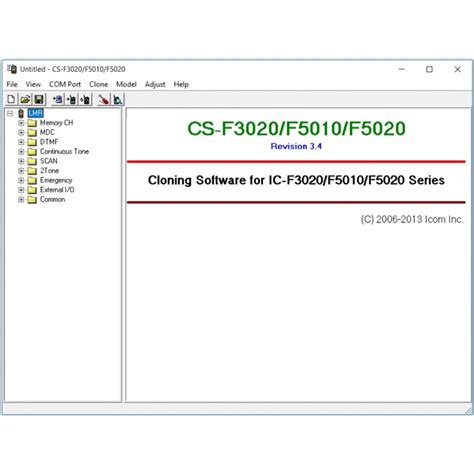 ICOM CS F F F V Dealer Programming Software